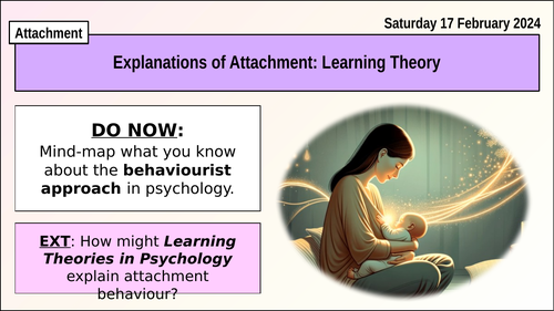 A-Level Psychology - LEARNING THEORY OF ATTACHMENT [Attachment Topic ...