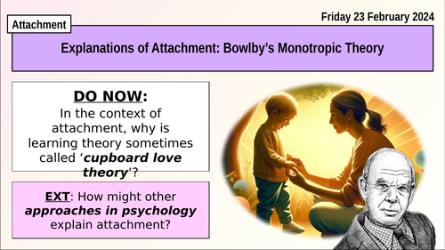 A-Level Psychology - BOWLBY'S MONOTROPIC THEORY [Attachment Topic ...