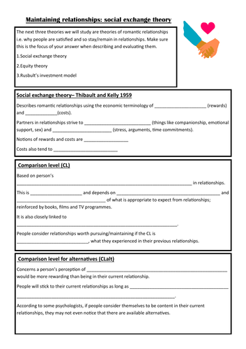 *RELATIONSHIPS WHOLE TOPIC AQA PSYCHOLOGY PAPER 3* | Teaching Resources