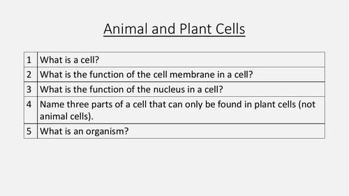 AQA Biology cell introduction lessons | Teaching Resources
