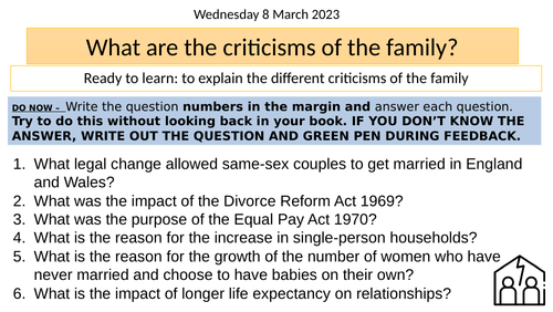 AQA GCSE Sociology Family FULL UNIT | Teaching Resources