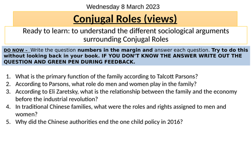 AQA GCSE Sociology Family FULL UNIT | Teaching Resources