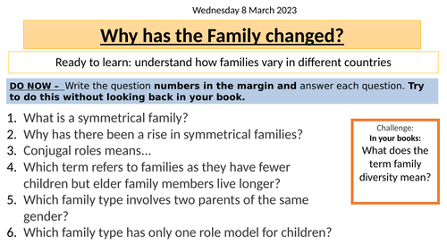 AQA GCSE Sociology Family FULL UNIT | Teaching Resources