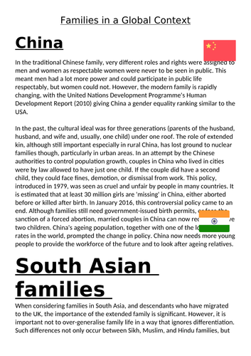 AQA GCSE Sociology Family FULL UNIT | Teaching Resources