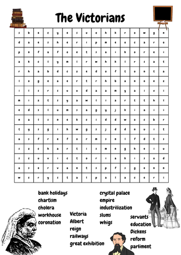 The Victorians Wordsearch | Teaching Resources