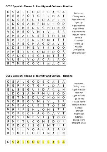 GCSE Spanish word searches Modules 5-8 | Teaching Resources
