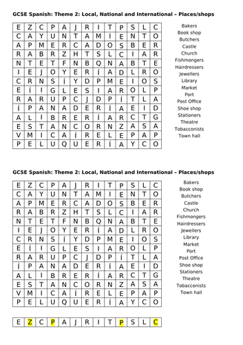 GCSE Spanish word searches Modules 5-8 | Teaching Resources