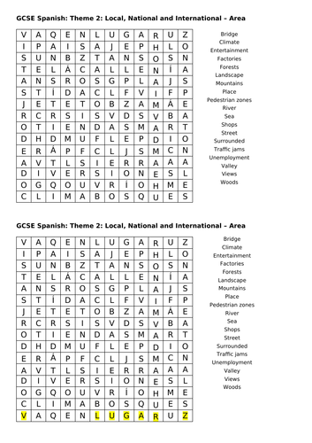 GCSE Spanish word searches Modules 5-8 | Teaching Resources