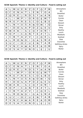 GCSE Spanish word searches Modules 5-8 | Teaching Resources