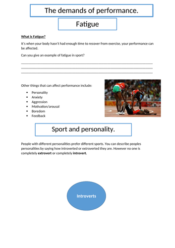 GCSE PE Whole Course Worksheets For Students to Fill in (Multiple ...
