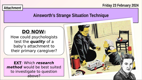 A-Level Psychology - AINSWORTH'S STRANGE SITUATION [Attachment Topic ...