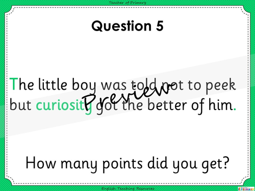 Sentence Dictation 2 - Year 5 | Teaching Resources