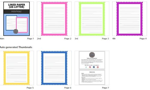 Lined Paper (US Letter)/Writing Paper | Teaching Resources