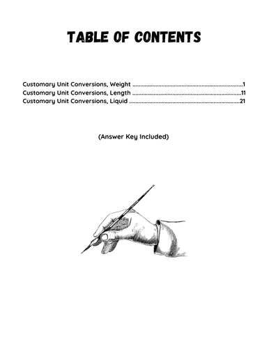 Length, Weight & Liquid Conversions Customary Units | Teaching Resources