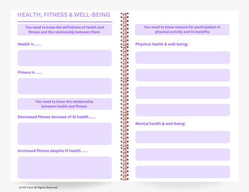 AQA GCSE PE: Revision Worksheets - Health & Fitness | Teaching Resources