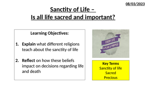 The Sanctity of Life | Teaching Resources