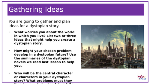 Dystopian Narrative planning and writing lesson | Teaching Resources