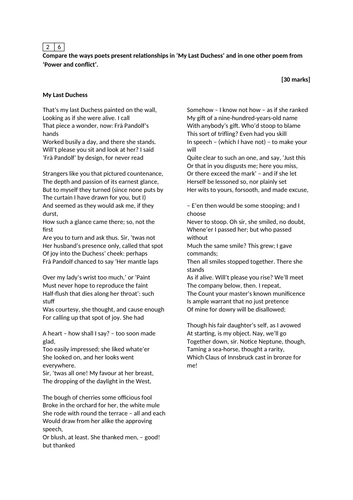 Power and conflict poetry revision - structuring an academic essay ...