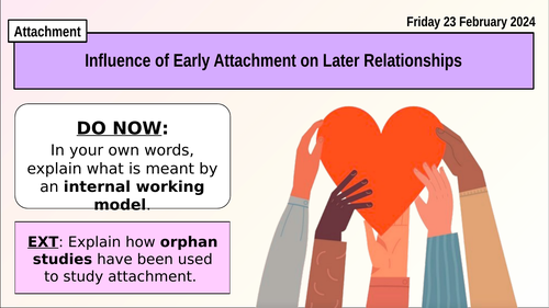 A-Level Psychology - THE INFLUENCE OF EARLY ATTACHMENT ON LATER ...