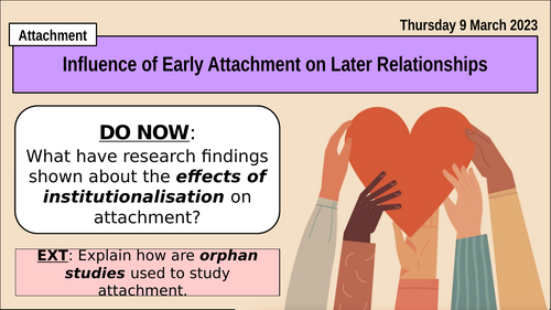 A-Level Psychology - THE INFLUENCE OF EARLY ATTACHMENT ON LATER ...