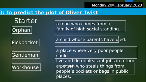 Oliver Twist English Writing - KS2 | Teaching Resources