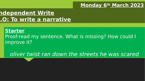 Oliver Twist English Writing - KS2 | Teaching Resources