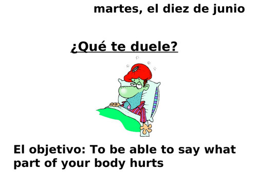 Qué te duele - Learn body parts in Spanish and say what hurts + Head ...