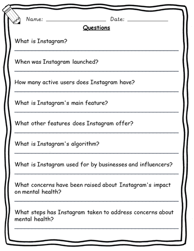 6 Social Media Reading Comprehensions TikTok Facebook Twitter Instagram ...