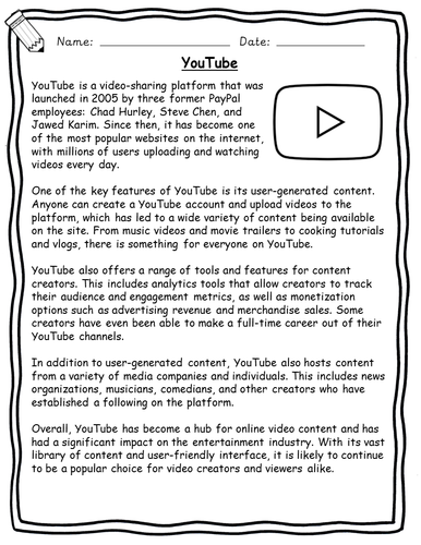 6 Social Media Reading Comprehensions TikTok Facebook Twitter Instagram ...