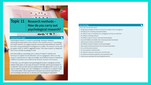 EDEXCEL PSYCHOLOGY GCSE 9-1 - TOPIC 11 - RESEARCH METHODS | Teaching ... EDEXCEL PSYCHOLOGY GCSE 9-1 - TOPIC 11 - RESEARCH METHODS | Teaching ...