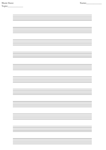 Blank Music Stave | Teaching Resources