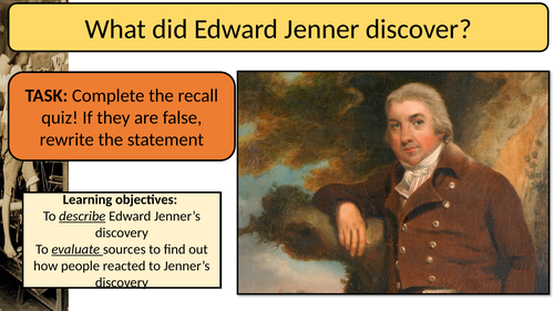 8. What did Edward Jenner discover? | Teaching Resources