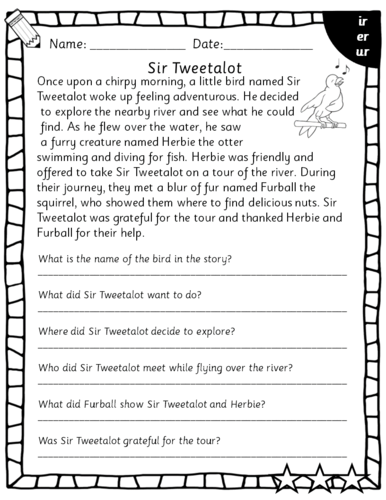 RWI Reading Comprehension Book for Set 2 and Set 3 phonics sounds ...