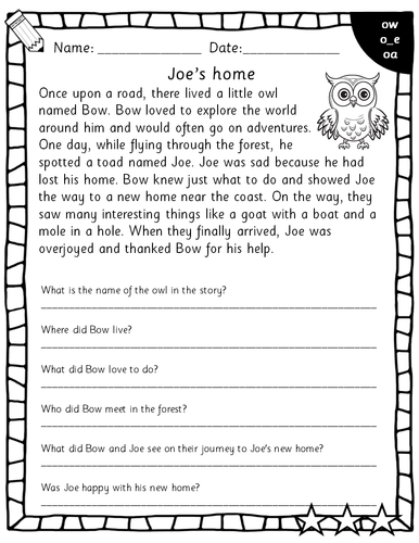 RWI Reading Comprehension Book for Set 2 and Set 3 phonics sounds ...