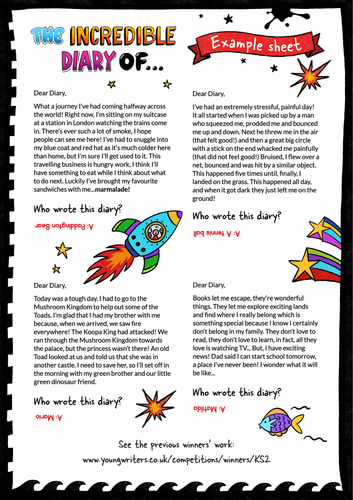 The Incredible Diary Of Creative Writing Resources for 5-11 Year-Olds ...