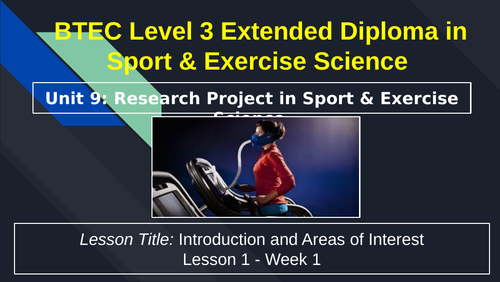 Unit 9 - Research Project in Sport and Exercise Science | Teaching ...
