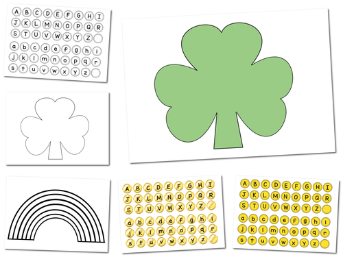 St. Patrick’s Day Shamrock Name Craft for Preschool, Nursery, Reception ...