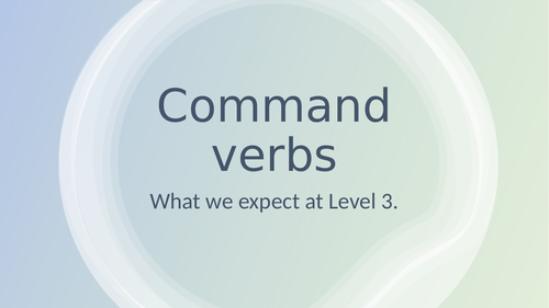 Level 3 EYE Command word presentation | Teaching Resources