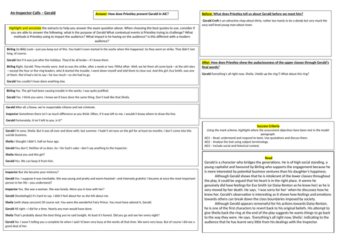 An Inspector Calls character revision | Teaching Resources