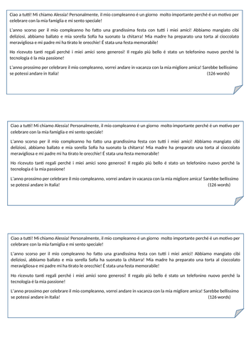 Customs & festivals - le feste ITALIAN lessons 3-5 | Teaching Resources