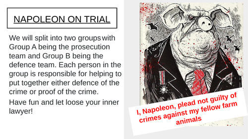 Animal Farm - Napoleon on Trial | Teaching Resources