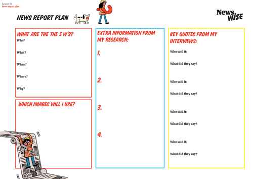 Lesson 1- Writing a newspaper report | Teaching Resources