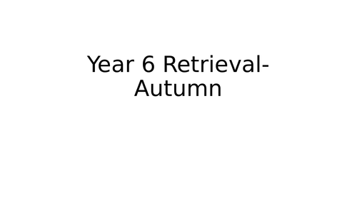 Year 6 Maths Retrieval Questions | Teaching Resources
