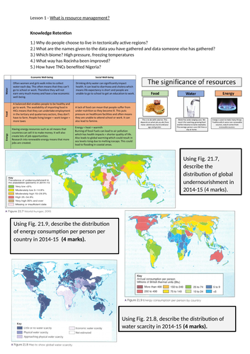 Introduction to Resource Management - (KS4 - Key Stage 4) (GCSE ...