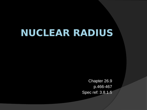 Nuclear Physics: Radioactivity | Teaching Resources
