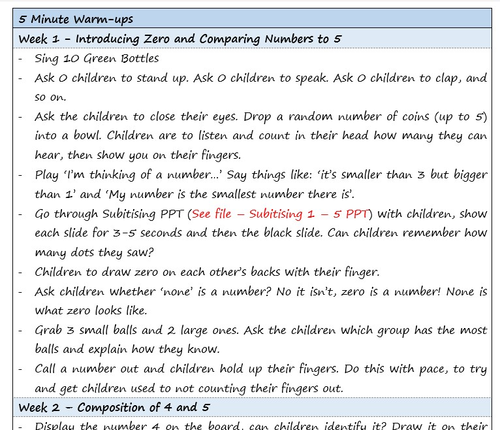 White Rose Maths - Early Years - Alive in 5! | Teaching Resources