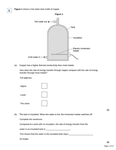 Revision GCSE Physics Energy (AQA P1-3) | Teaching Resources Revision GCSE Physics Energy (AQA P1-3) | Teaching Resources