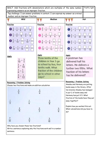Year 5 Maths Fractions | Teaching Resources