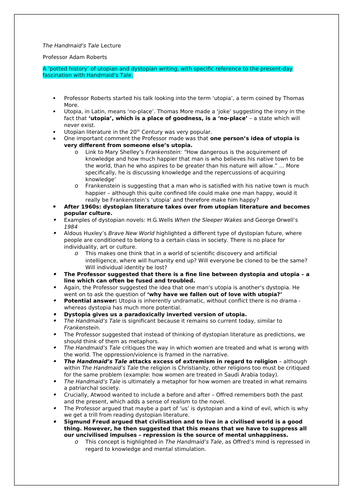 The Handmaid's Tale Detailed Notes for A-Level English Literature ... The Handmaid's Tale Detailed Notes for A-Level English Literature ...