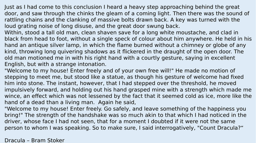 Gothic Creative Writing SoW Y8 | Teaching Resources